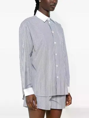 SPORTY & RICH Striped Cotton Shirt
