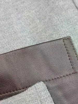 Hermès 2010s Leather-pocket T-shirt