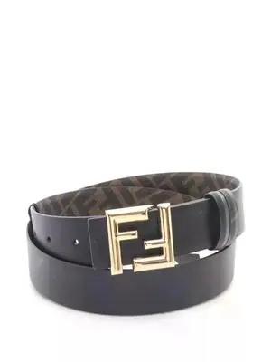 Fendi Reversible Ff Logo Belt - Black