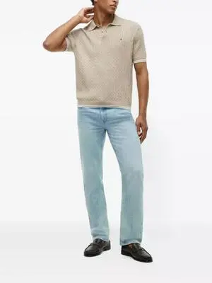 Tommy Hilfiger Cable-knit Short-sleeve Polo Shirt