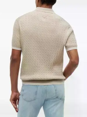 Tommy Hilfiger Cable-knit Short-sleeve Polo Shirt
