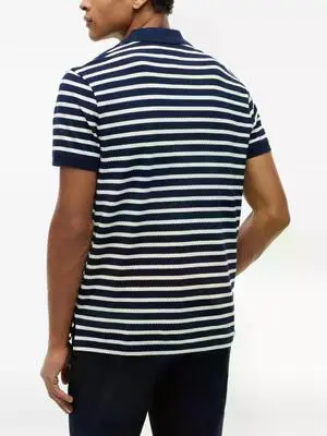 Tommy Hilfiger Striped-print Logo-embroidered Polo Shirt