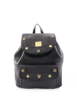 Mcm Studded Leather Backpack