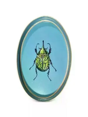 LES-OTTOMANS Beetle-print Oval Tray