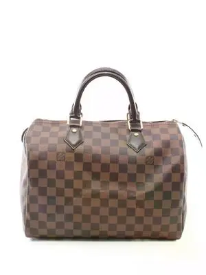 LOUIS VUITTON Damier Ebene Speedy 30 Luggage Bag - Brown