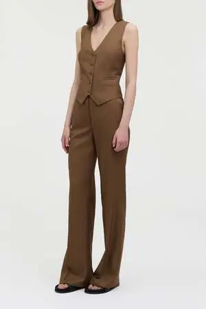 Gabriela Hearst Vesta Pant In Wool Silk