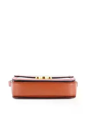 Celine Triomphe Shoulder Bag In Canvas And Leather - Brown