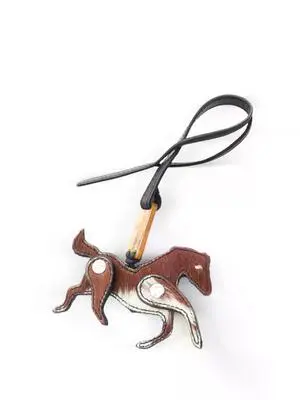 VIVIENNE WESTWOOD Orb Logo Horse Charm Keyring - Brown