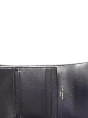 Saint Laurent Cassandre Trifold Wallet - Black