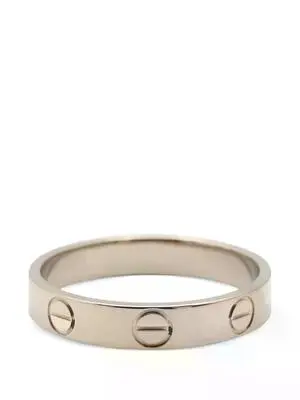 Cartier 18k White Gold Mini Love Ring - Silver