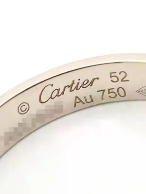 Cartier 18k White Gold Love Ring - Silver