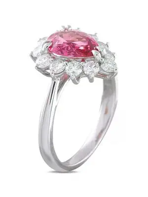 LB EXCLUSIVE Platinum Pear-cut Spinel And Diamond Ring