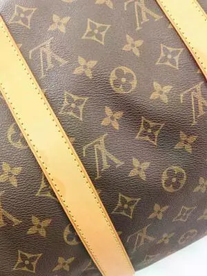 LOUIS VUITTON Monogram Canvas Keepall Boston Luggage Bag - Brown