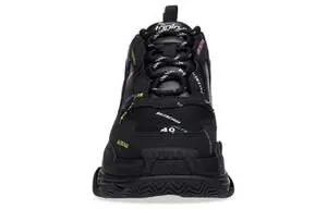 Balenciaga Triple S Allover Logo Sneakers - Black