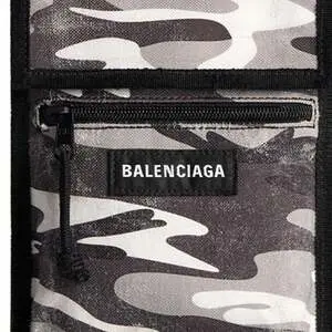 Balenciaga Explorer Small Pouch With Strap Camo Print