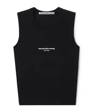 Alexander Wang Logo Fitted Tank Top