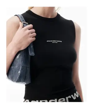 Alexander Wang Logo Fitted Tank Top