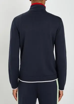 Casablanca Logo Embroidered Fine-knit Wool Track Jacket