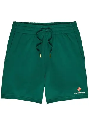 Casablanca Logo Cotton Shorts - Green