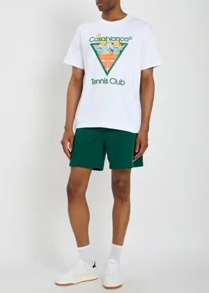 Casablanca Logo Cotton Shorts