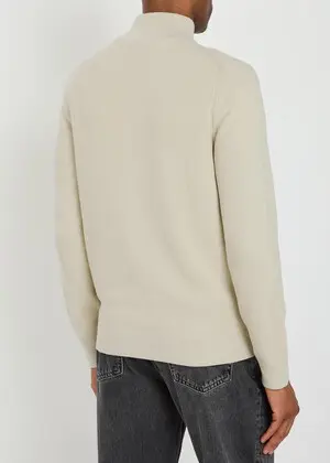 Paul Smith Waffle Knit High-neck Cardigan