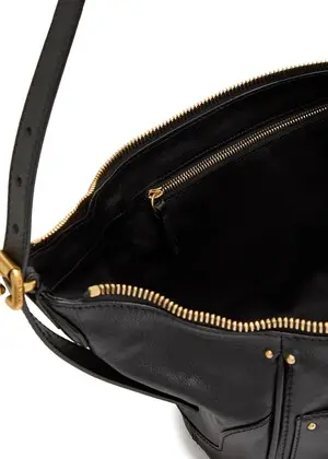 Chloé Paddington East-west Grained Leather Shoulder Bag - Black