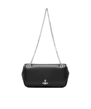 VIVIENNE WESTWOOD Logo-plaque Shoulder Bag - Black