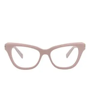 Saint Laurent Cat Eyeframe Recycled Acetate Optical Frames Pink Pink Transparent - Multicolor