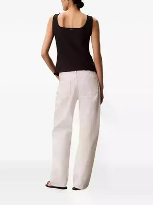 Calvin Klein Sleeveless Zip-up Top