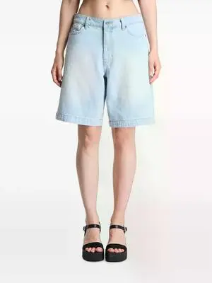 KARL KANI Stone-washed Denim Shorts