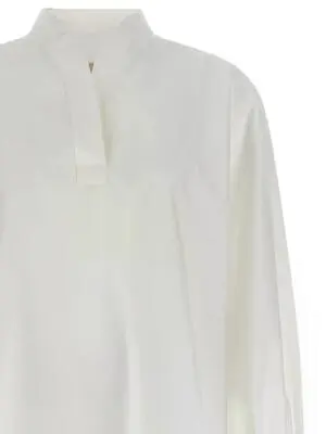 Valentino Garavani Vlogo Embroidered Asymmetrical Blouse