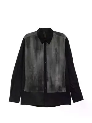 GIOVANNI CAVAGNA Faded-effect Button-down Shirt - Grey