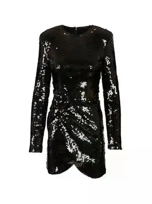 ROTATE BY BIRGER CHRISTENSEN Sequin Embellished Mini Dress - Black