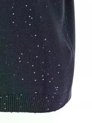Brunello Cucinelli Sequin Embellished Short Sleeve Sweater
