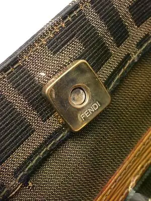 Fendi Zucca Canvas Shoulder Bag