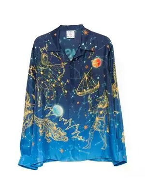 Casablanca Constellation-print Long-sleeve Shirt