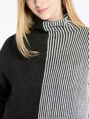 Desigual Kenai Striped Ribbed-knit Sweater