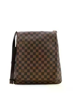 LOUIS VUITTON Damier Gm Musette Crossbody Bag - Brown