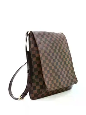 LOUIS VUITTON Damier Gm Musette Crossbody Bag - Brown