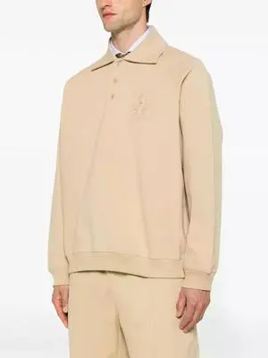 Casablanca Embroidered Raglan-sleeve Polo Shirt