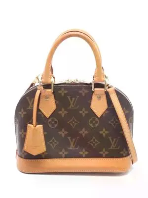 LOUIS VUITTON Alma Bb Monogram Tote Bag - Brown