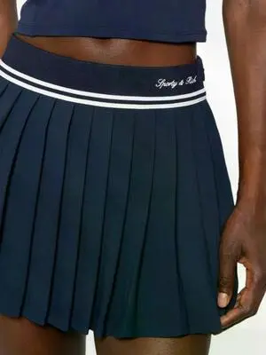 SPORTY & RICH Pleated Performance Skirt With Logo Embroidery