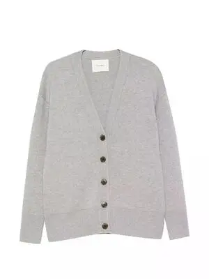 LISA YANG Amery V-neck Button-up Cardigan - Grey