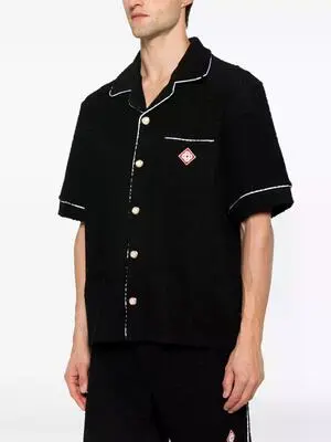 Casablanca Contrast-trim Logo-patch Shirt
