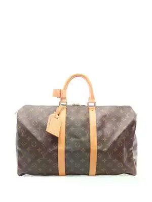 LOUIS VUITTON Monogram Keepall 45 Bag - Brown