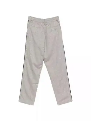 Iceberg Linen Drawstring Trousers With Side Stripe Detail