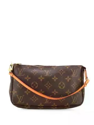 LOUIS VUITTON Pochette Accessoires Monogram Canvas Clutch Bag - Brown