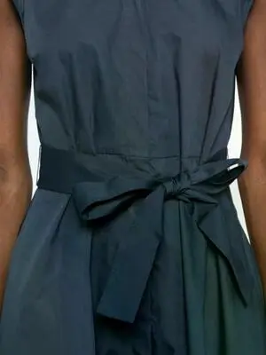 Marella Pesi Belted Cap-sleeve Midi Dress