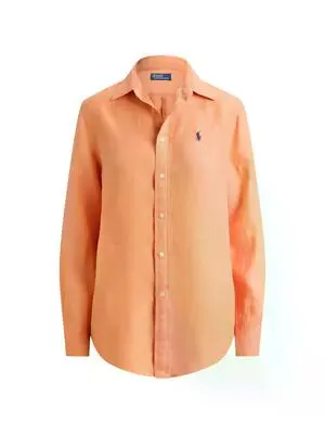 Polo Ralph Lauren Embroidered Linen Shirt - Orange