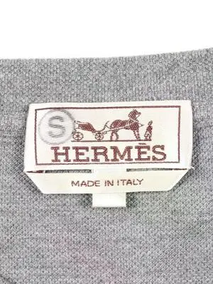 Hermès 2010s Leather-pocket T-shirt